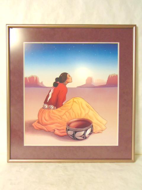 For Auction: NATIVE AMERICAN INDIAN R.C. GORMAN PRINT LA NOCHE (#0241 ...