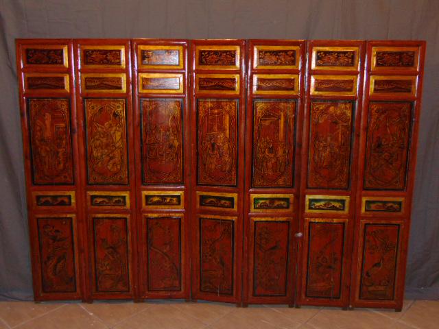 Antique Hand Painted Chinese Changing Screen