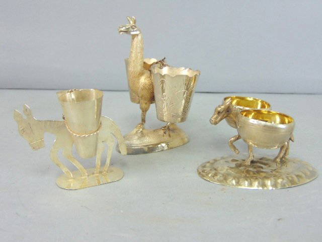 Lot Of Three Vintage Sterling Silver Salt Pinchers