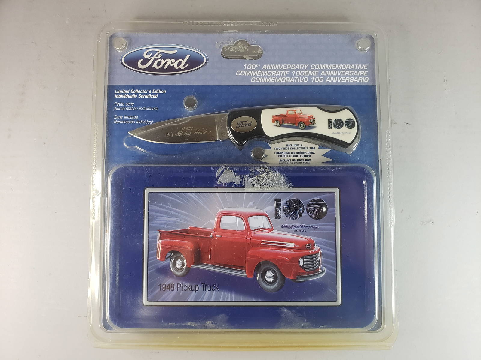 Ford 100th Anniversary Commemorative 1948 Pickup Truck - Knife And Tin ...