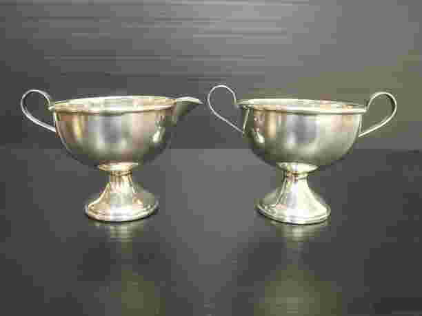 Set Of El Sil Co Sterling Silver Sugar And Creamer Dishes