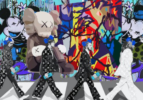 Death Nyc "x X Mickey Walk 2" Kaws X The Beatles