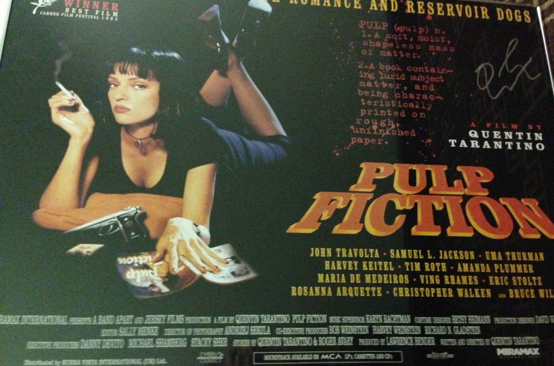 Pulp Fiction Quentin Tarantino Autographed Poster - Mar 30, 2013 ...