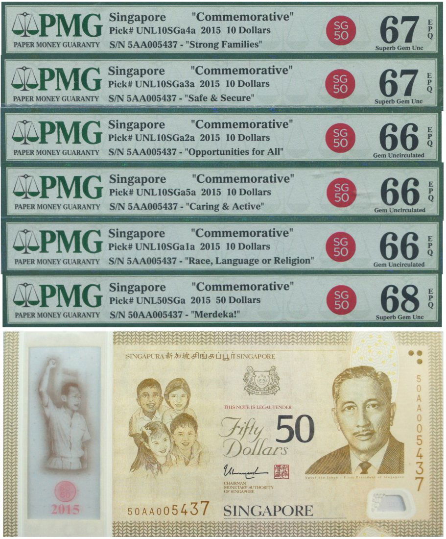 SG, 2015, Commemorative Notes to celebrate SG50 Total