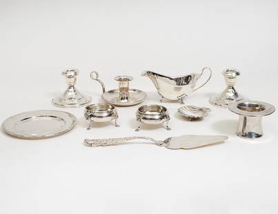 Group Of Nine Silver Items