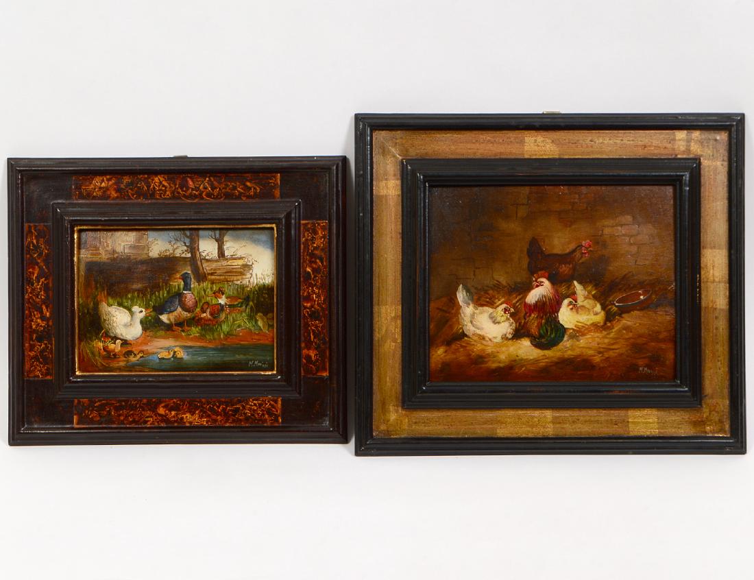 TWO OIL ON COPPER PAINTINGS