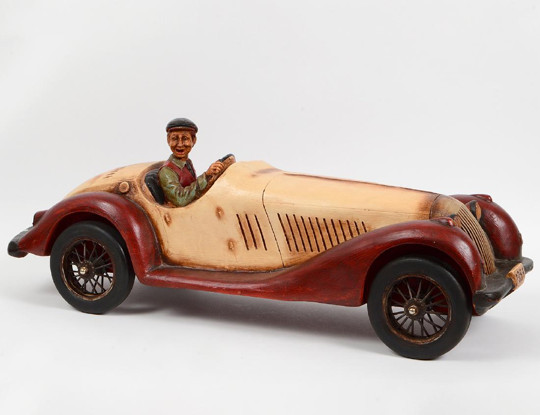 Contemporary Painted Resin Model Of A Car