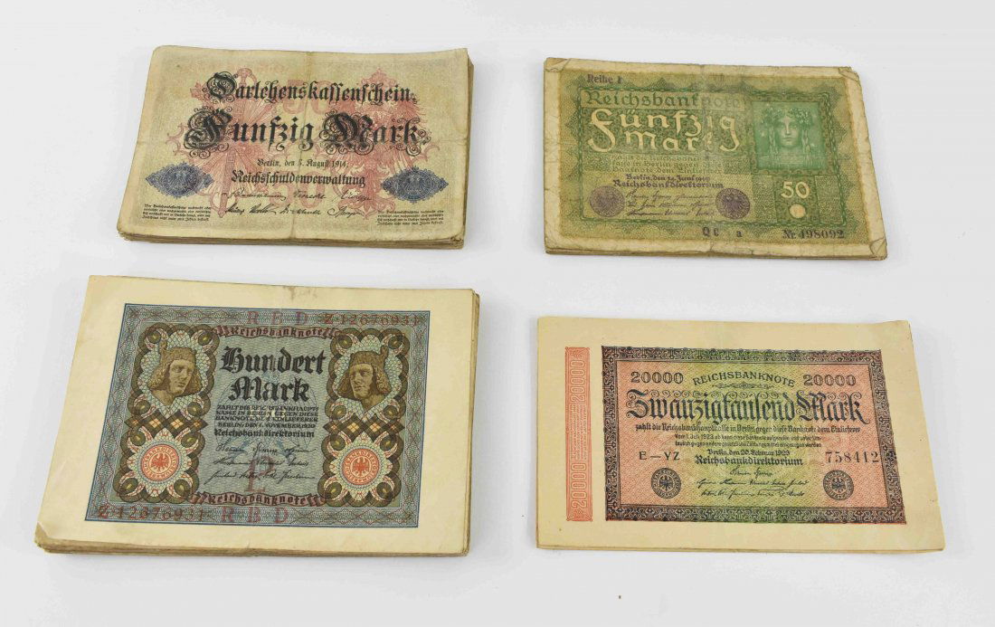 EARLY GERMAN REICH MARKS AND NOTES