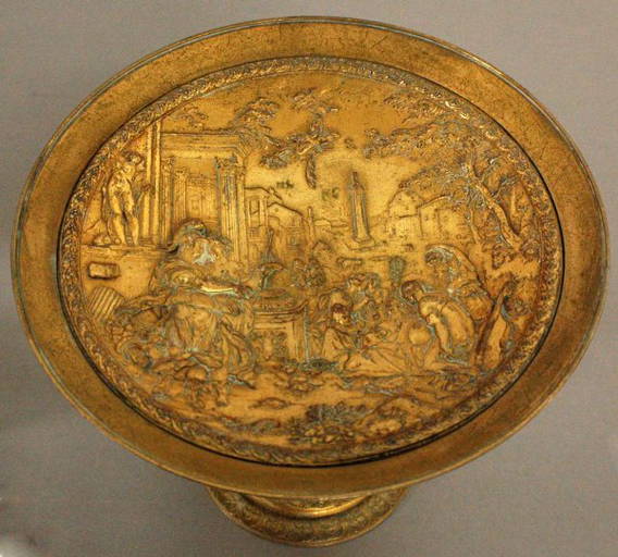 Good Gilt Bronze Tazza.french 19th Century. The Ci