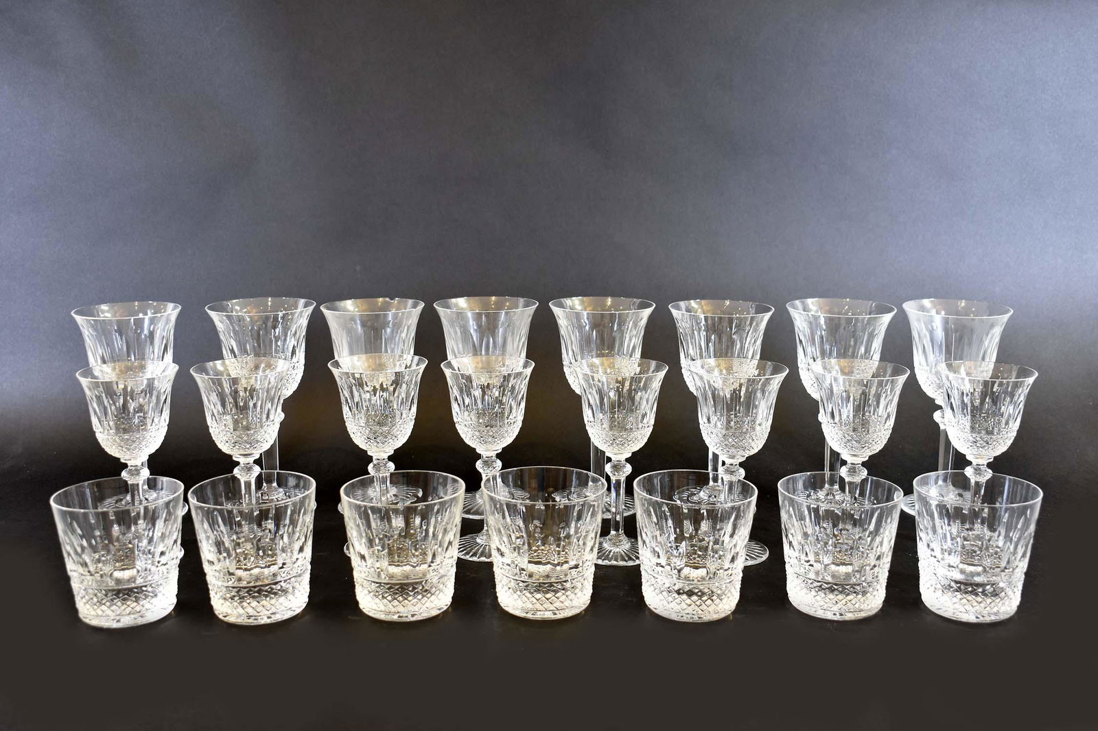 Extensive 113 Piece St. Louis Crystal Stemware Service