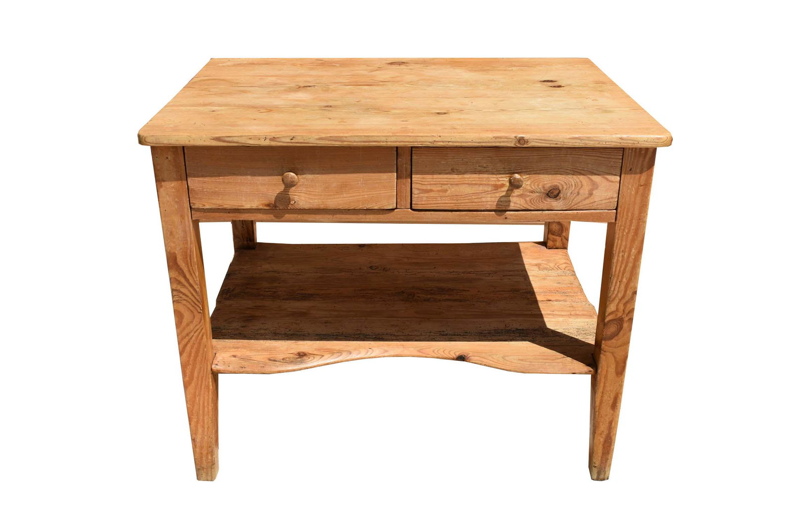 Large Rustic Pine Work Table