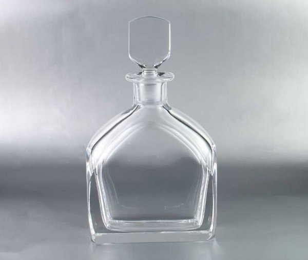 379: ORREFORS THICK WALL CRYSTAL DECANTER