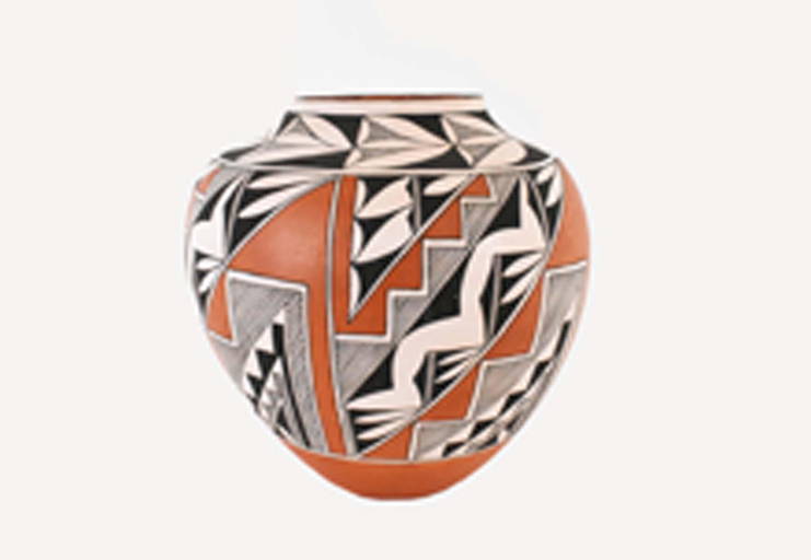 Acoma Painted Earthenware Water Jar
