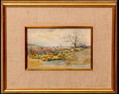 178: Edward Renard Landscape Watercolor Signed