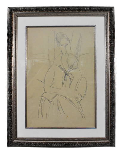 MANNER, AMEDEO MODIGLIANI, 20th Century, Portrait of a Woman, unsigned ...