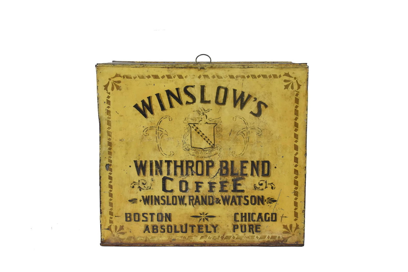 Antique Tin Painted Coffee Box, Circa 1900 10, Winslow’s, Winthrop ...