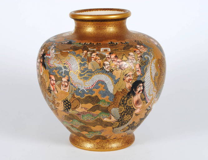 Impressive Satsuma Pottery Vase