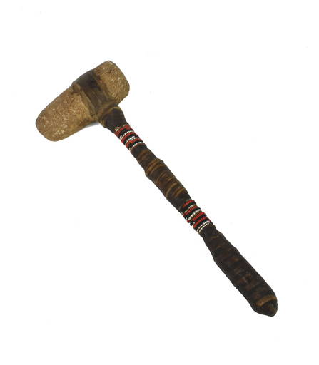 Native American Plains Indian Hammer/war Club, The Stone Head With ...