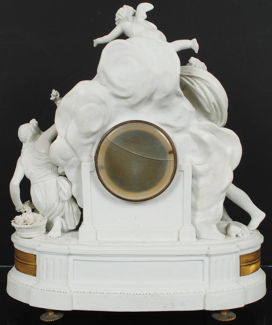 PARIAN-WARE MANTEL CLOCK