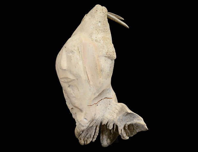 Inuit Carved Petrified Walrus Bone