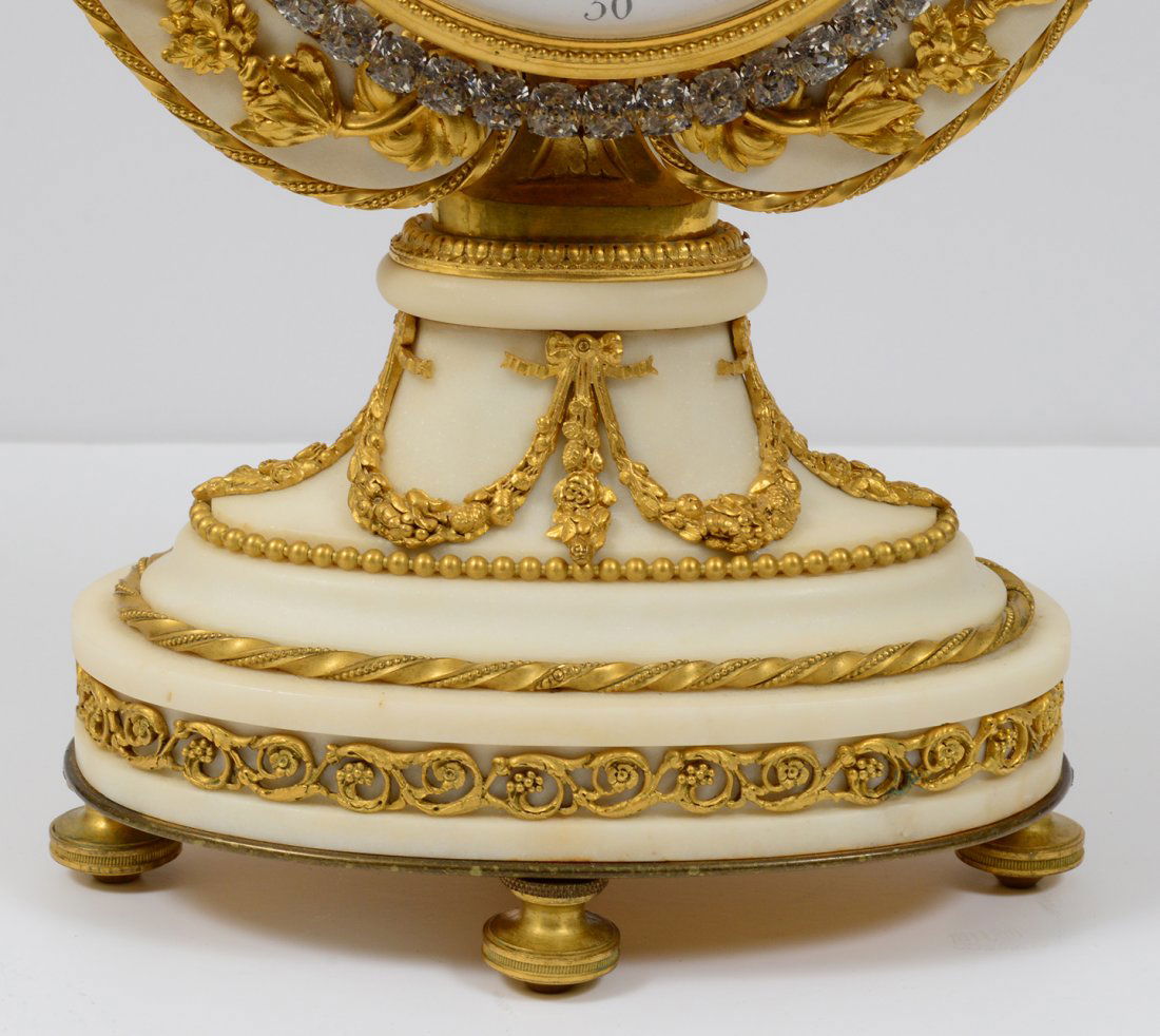 EMPIRE STYLE GILT BRONZE AND MARBLE LYRE CLOCK - Oct 27, 2014 | AGOPB in FL