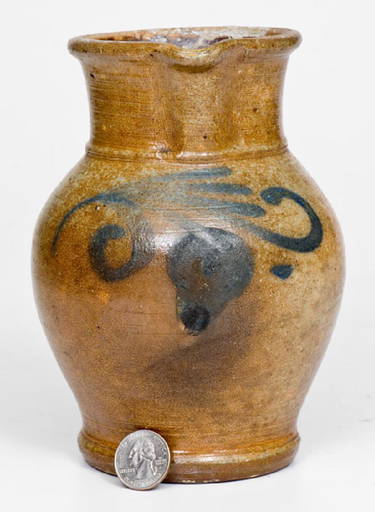 Fine 1/4 Gal. Stoneware Pitcher Att. Wingender Pottery,