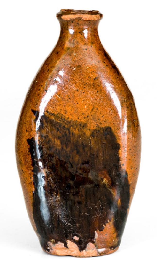 New England Redware Flask