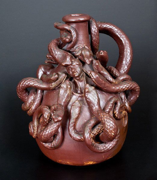 Very Important Anna Pottery 1876 Snake Jug