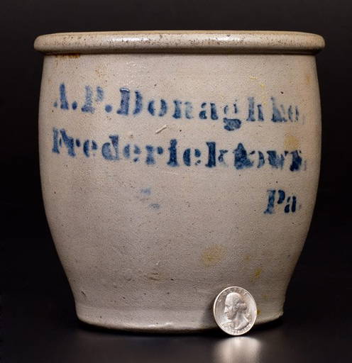 A. P. Donaghho / Fredericktown, Pa Stoneware Cream Jar