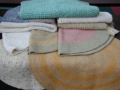 Ten Braided Rag Rugs, Circular Or Oval,
