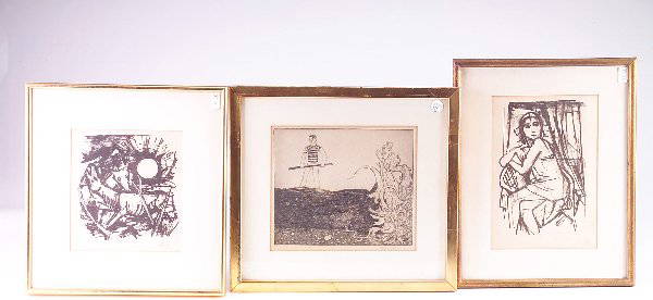 Ralph Dubin (american, 1927 1988) "boy On Fallen T