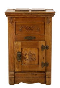 Belding Hall Century Oak Ice Box Refrigerator