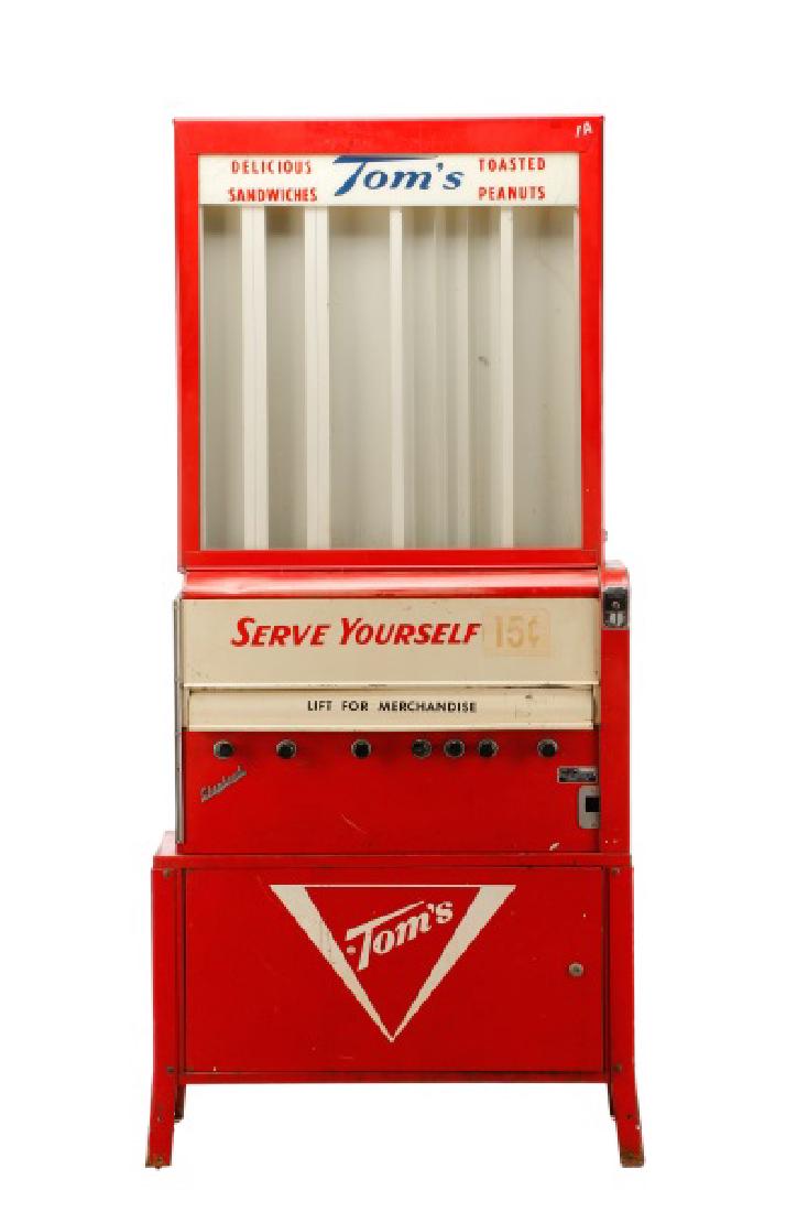 Mid Century Coin-Operated "Tom's" Vending Machine