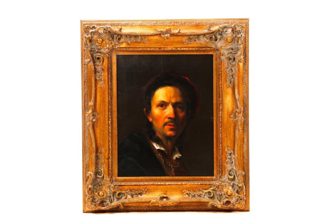 19th C. Dutch Golden Age Style Portrait Of A Man