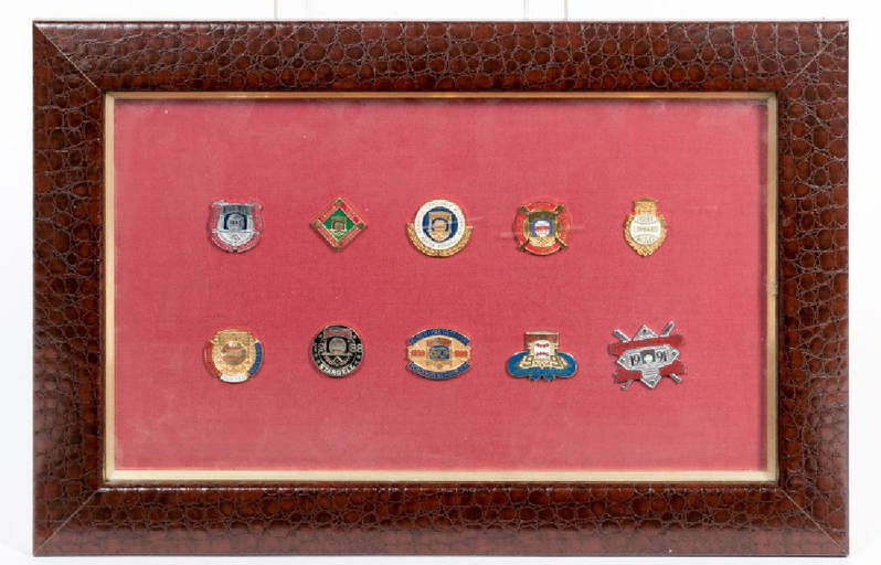 Ten Baseball Hall Of Fame Collector's Pins