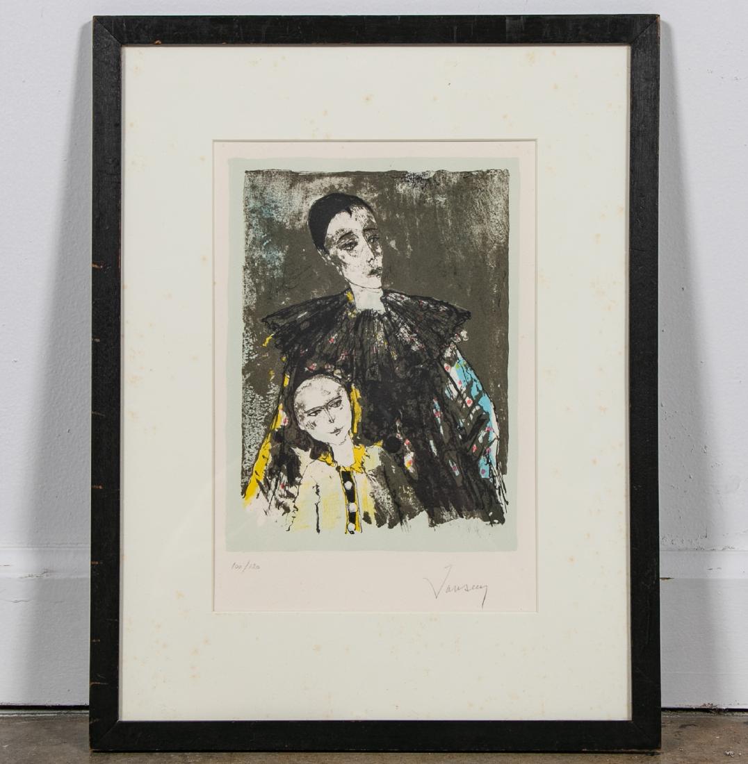 Jean Jansem Signed Lithograph, "Pierrot Noir"