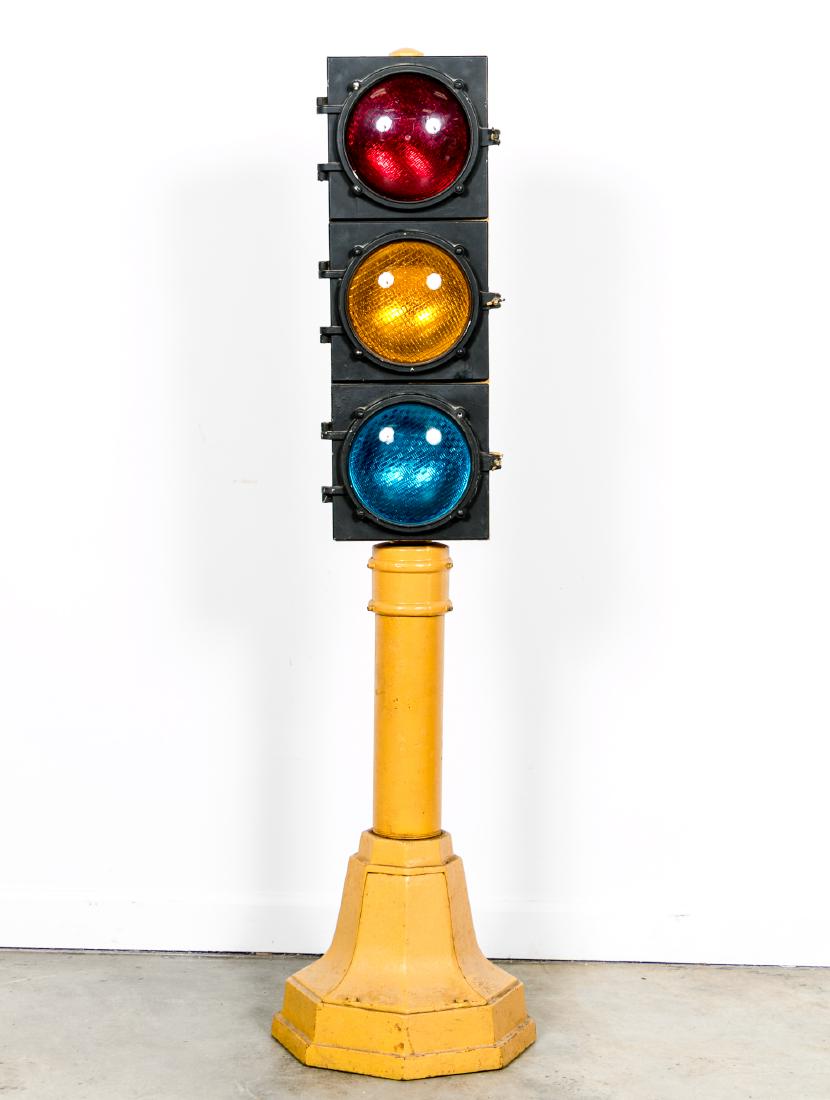 Econolite Traffic Street Light on Stand