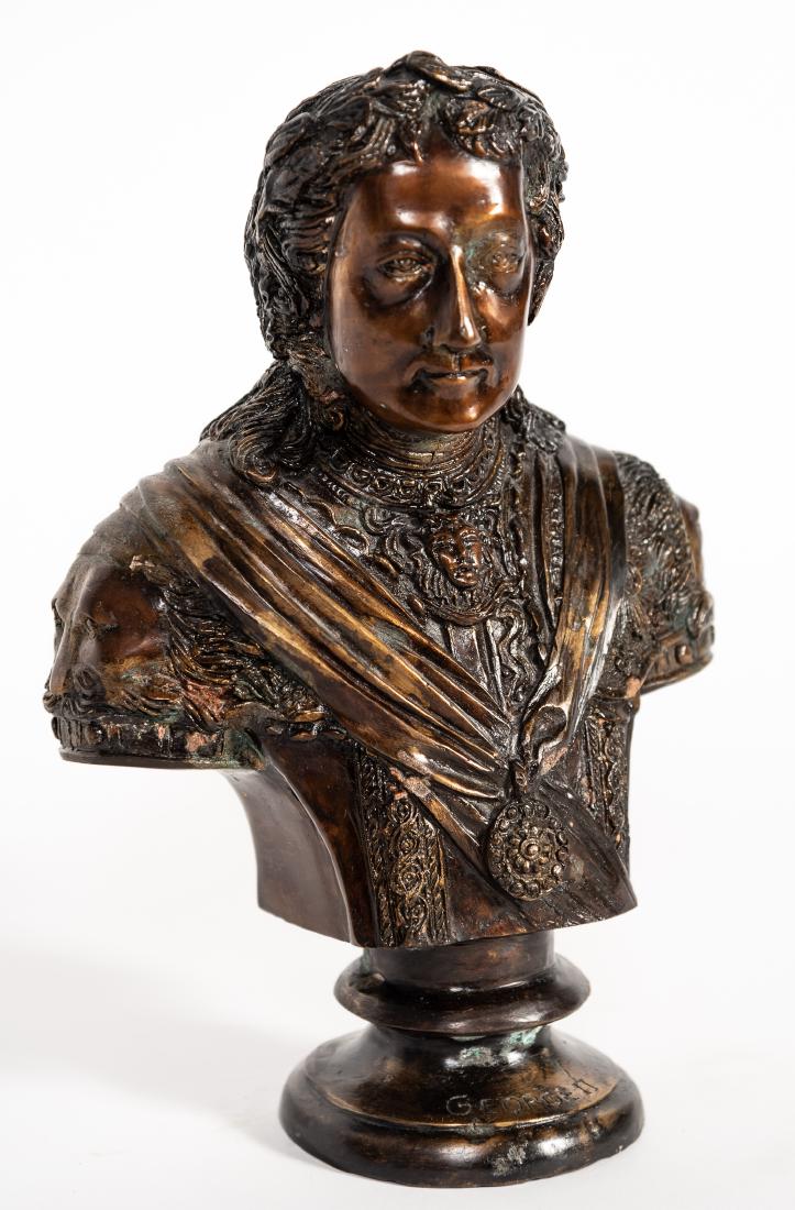 J. Hamilton, Small Bronze George Ii Bust