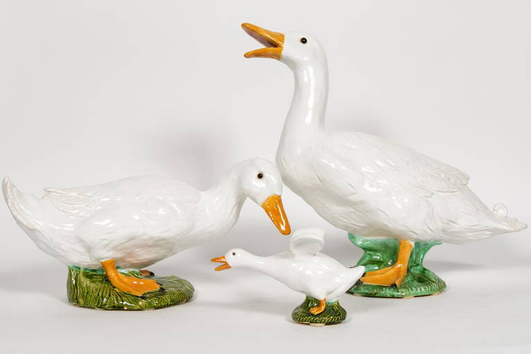 Bavent French Faience 3 Piece Duck Set