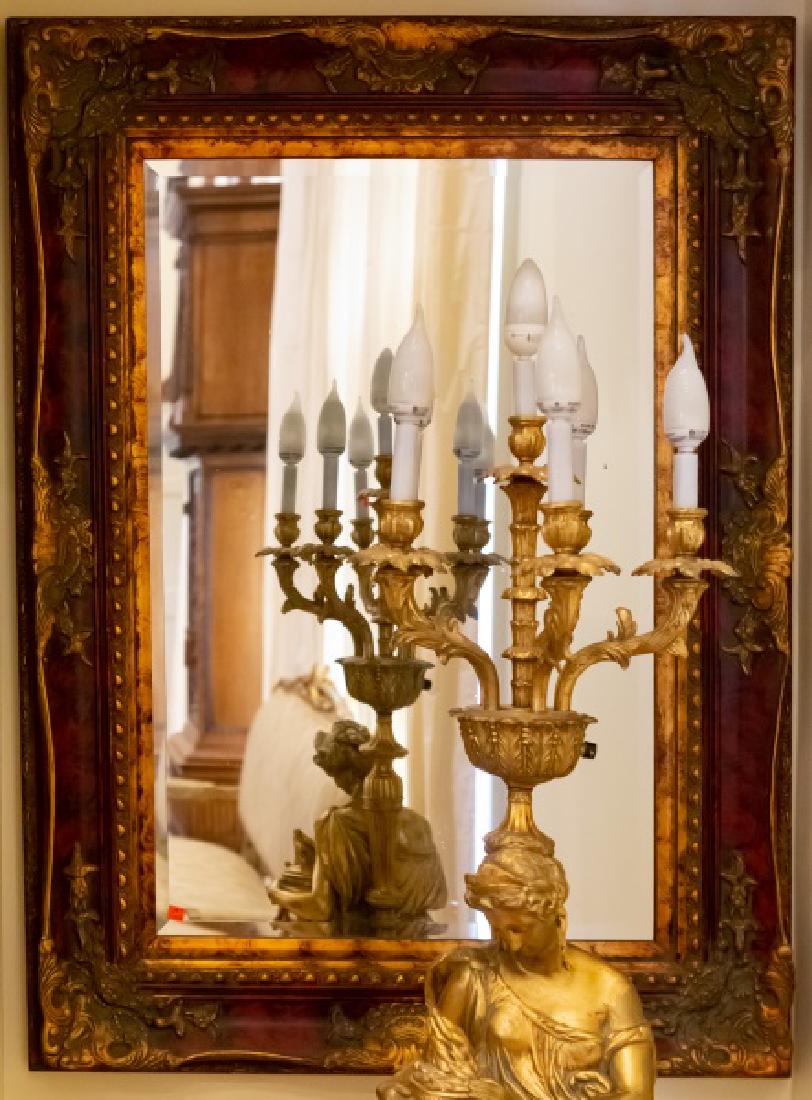 Pair, Faux-Painted Tortoise Shell Mirrors