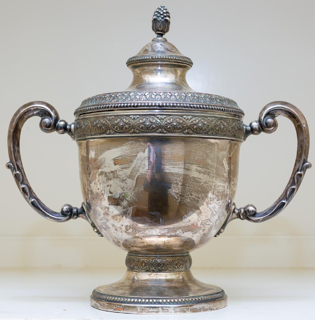 Spanish Sterling Silver Backgammon Trophy, 1955