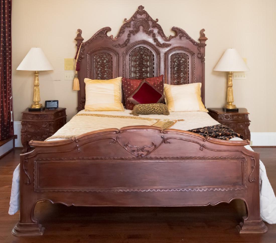 Highly Carved & Pierced King Size Bed