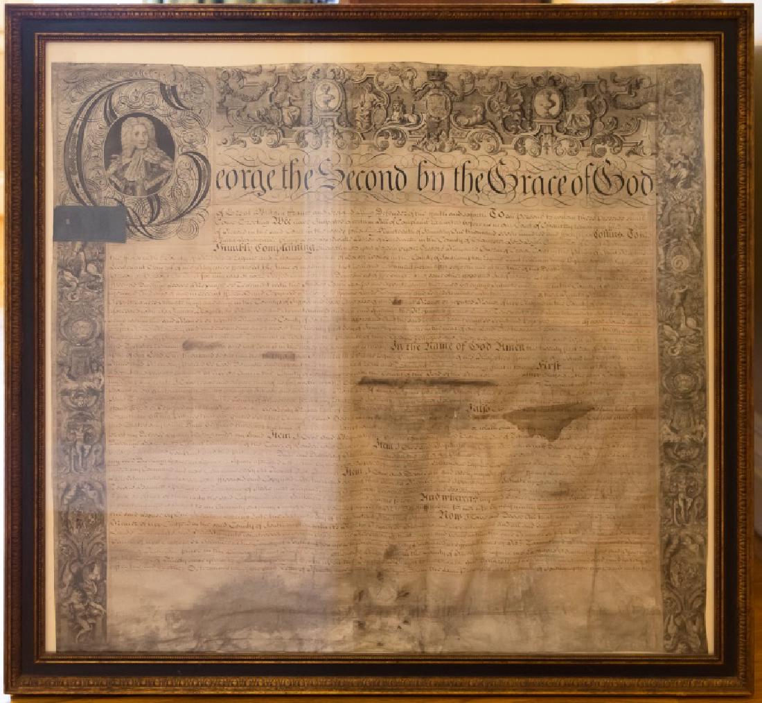 18th c English Legal Document on Vellum