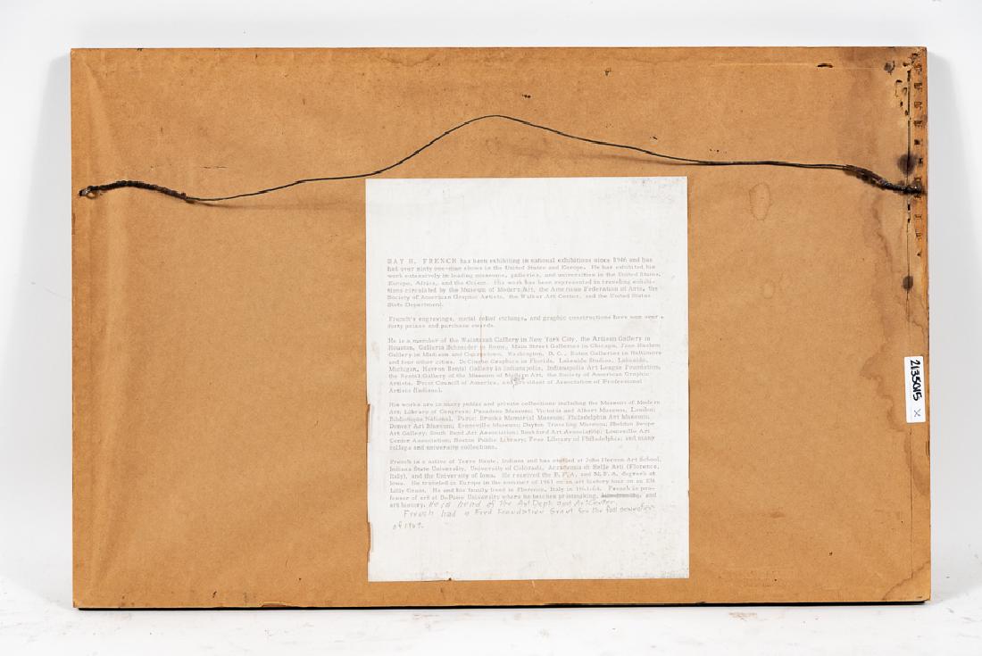 Ray H. French "Gold & Black" Empossed Print Signed