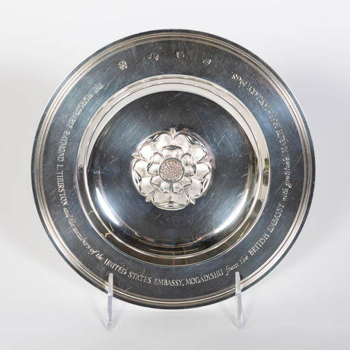 Asprey Sterling Silver British Embassy Plate