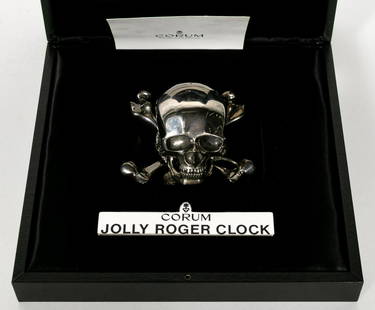 Corum Jolly Roger Alarm Skull Desk Clock Limited