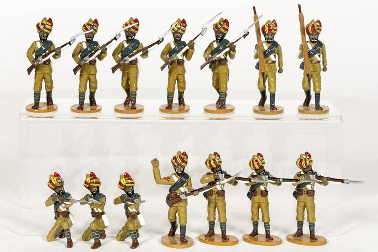14 Pc, Frontline Figures Khyber Rifles Toy Soldier