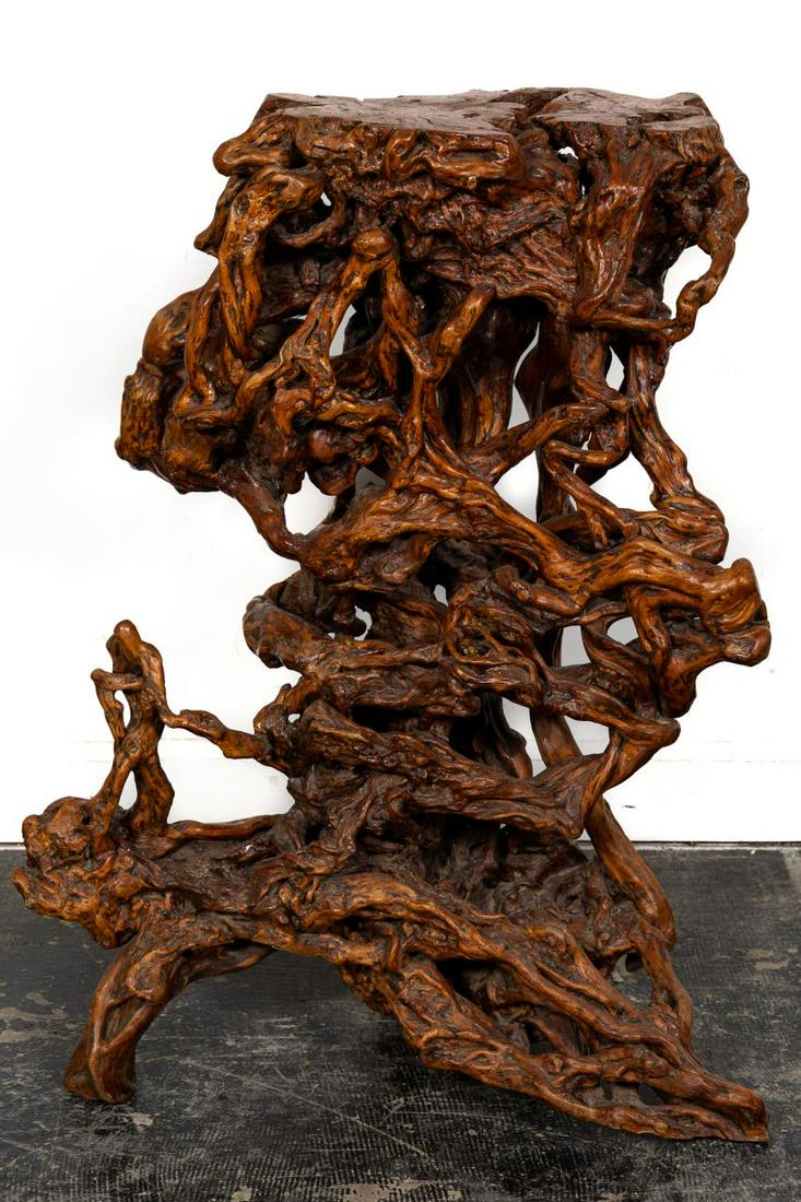 Large Chinese Scholar Tree Root Stand Sculpture - Jan 11, 2020 | Ahlers ...