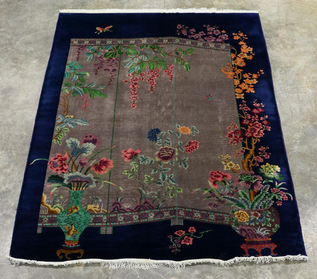 HAND KNOTTED CHINESE TIENTSIN RUG, VASES, C. 1930 - Apr 09, 2020 ...