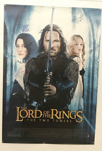 Two, "the Two Towers" Cast Signed Movie Posters